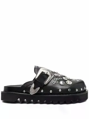 Toga Silver Tone Mules Clogs For Women