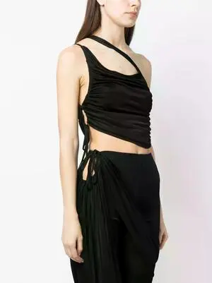ANDREĀDAMO One-shoulder Draped Top
