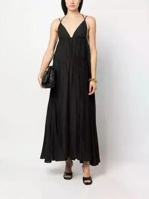 JOSEPH Silk Halterneck Long Dress - Black