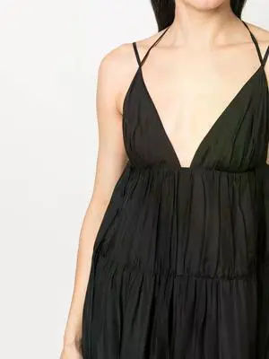 JOSEPH Silk Halterneck Long Dress - Black