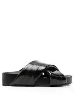 JIL SANDER Crossover-strap Leather Sandals
