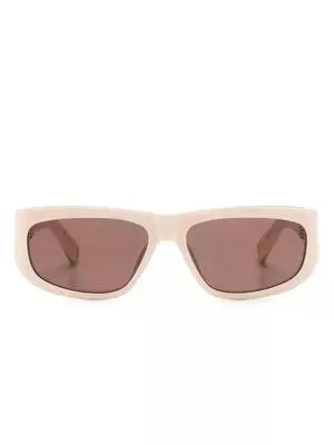 Jacquemus Rectangle-frame Sunglasses - Neutrals