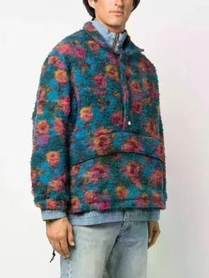 EGONLAB Floral-print High-neck Bomber Jacket