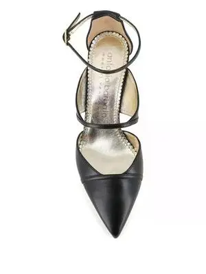 ANTONIO BARBATO MAESTRI VENEZIANI Leather Crisscross Strap Pumps