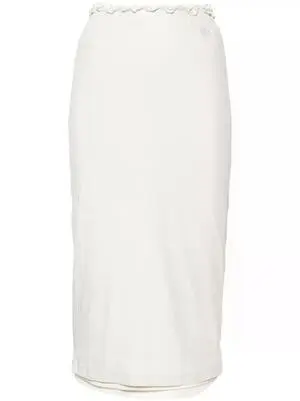 JIL SANDER Layered Cotton Midi Skirt