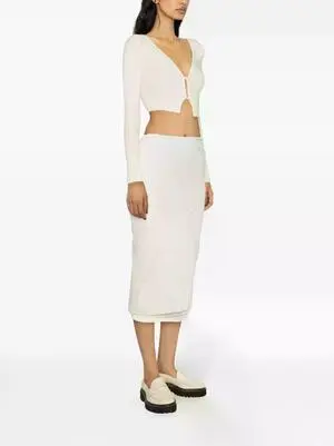 JIL SANDER Layered Cotton Midi Skirt