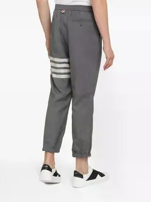 Thom Browne 4-bar Elasticated Ankles Trousers - Grey