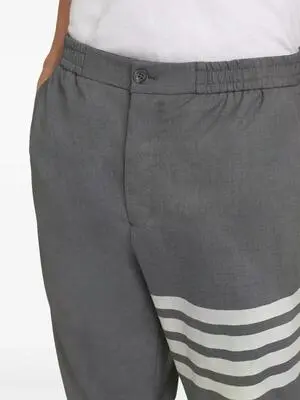 Thom Browne 4-bar Elasticated Ankles Trousers - Grey
