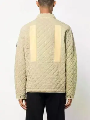 Stone Island Quilted Press-stud Fastening Bomber Jacket - Green