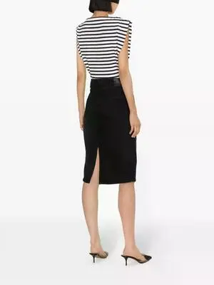 Paige Siren Denim Midi Skirt