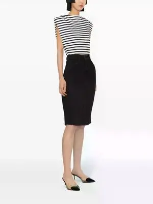 Paige Siren Denim Midi Skirt