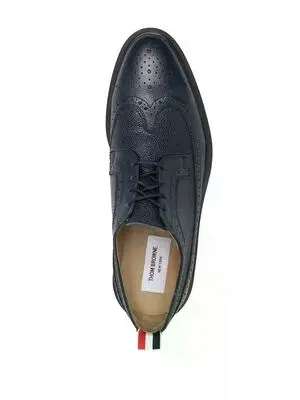 Thom Browne Pebbled Leather Longwing Brogues - Blue