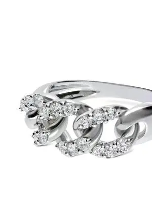 LEO PIZZO 18kt White Gold Pavé Diamond Ring