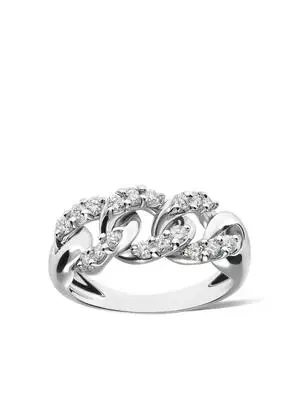 LEO PIZZO 18kt White Gold Pavé Diamond Ring