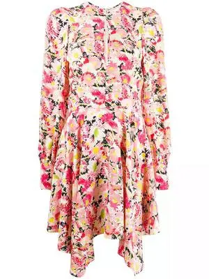 Stella McCartney Floral-print Asymmetric Dress - Pink