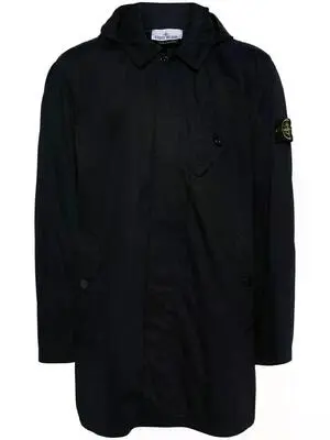 Stone Island Compass-badge Hooded Jacket - Blue
