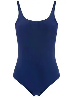 AMIR SLAMA Plunging Back One-piece - Blue