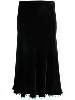 Roberto Cavalli High-waisted Midi Skirt - Black