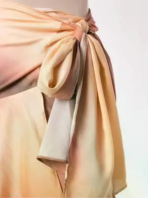 AMIR SLAMA Paneled Gradient Wrap Skirt