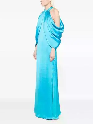 Badgley Mischka Halterneck A-line Gown