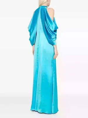 Badgley Mischka Halterneck A-line Gown