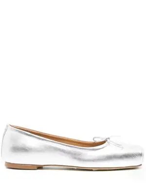 Aeyde Silver Tone Flats For Women