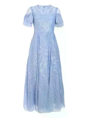 NEEDLE & THREAD Scatter Dot Gown - Blue