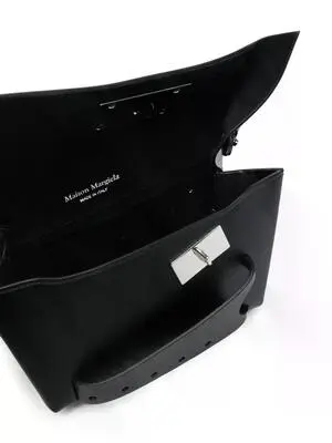 MAISON MARGIELA Snatched Leather Shoulder Bag - Black