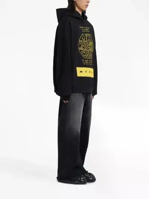 Marni Slogan-print Cotton Hoodie