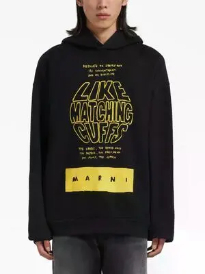 Marni Slogan-print Cotton Hoodie