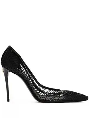 Dolce & Gabbana 105mm Patent Leather Mesh Pumps
