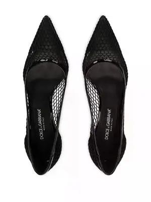 Dolce & Gabbana 105mm Patent Leather Mesh Pumps