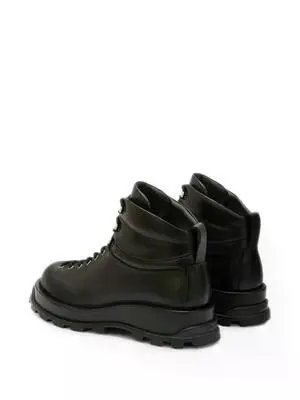 JIL SANDER Lace-up Leather Ankle Boots