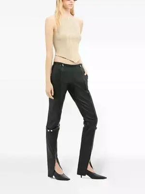 COURREGES Logo-embroidered Ribbed Top