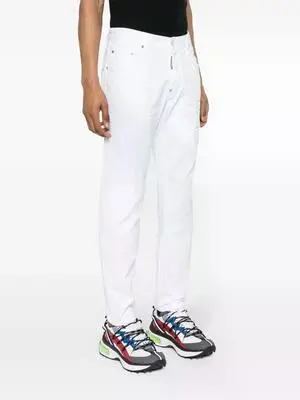 Dsquared2 Bull Skater Mid-rise Slim-fit Jeans - White