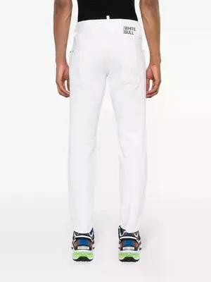 Dsquared2 Bull Skater Mid-rise Slim-fit Jeans - White
