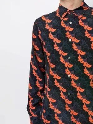 PORTS V Floral-print Long-sleeved Shirt