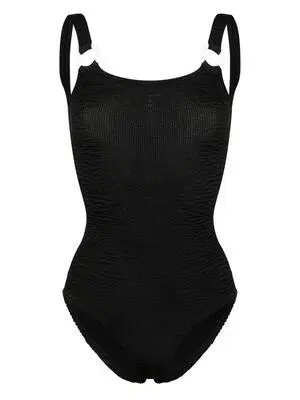 PARAMIDONNA Sophia Crinkled One Piece Swimsuit - Black