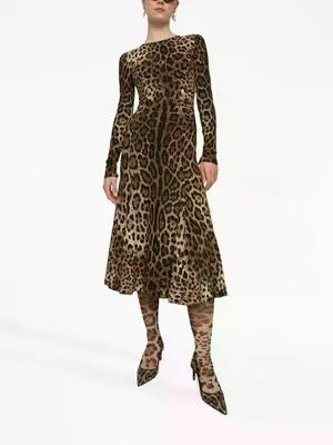 Dolce & Gabbana Midi Leopard-print Dress