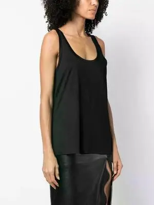 TOM FORD Logo-patch Silk Tank Top - Black