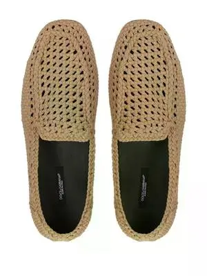 Dolce & Gabbana Woven Leather Slippers