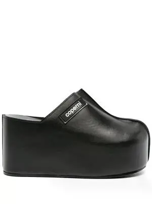 Coperni 100mm Platform Wedge Clogs - Black
