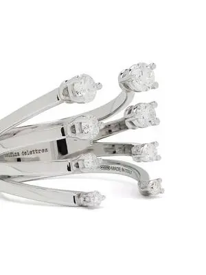 Delfina Delettrez 18kt White Gold Diamond Dots Ring - Silver