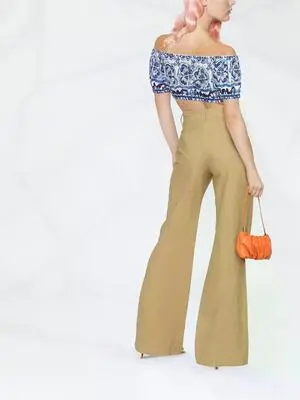 Dolce & Gabbana Majolica-print Crop Top