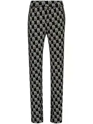 We11Done Monogram Knitted Trousers - Black