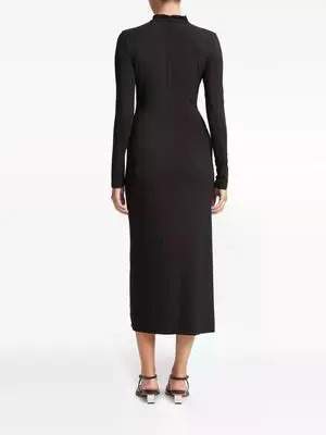 Vince Ruched Detail Flared Midi Dress