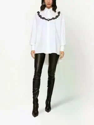 Dolce & Gabbana Lace-insert Poplin Shirt