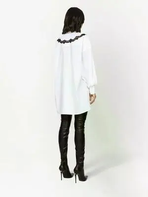 Dolce & Gabbana Lace-insert Poplin Shirt