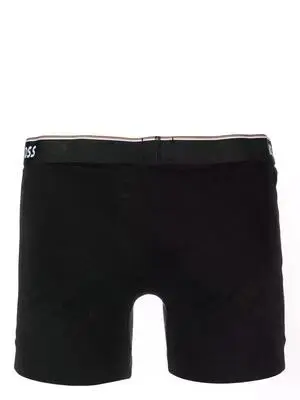 BOSS Pack Of Three Logo-waistband Boxer Briefs - Black