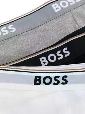 BOSS Pack Of Three Logo-waistband Boxer Briefs - Black